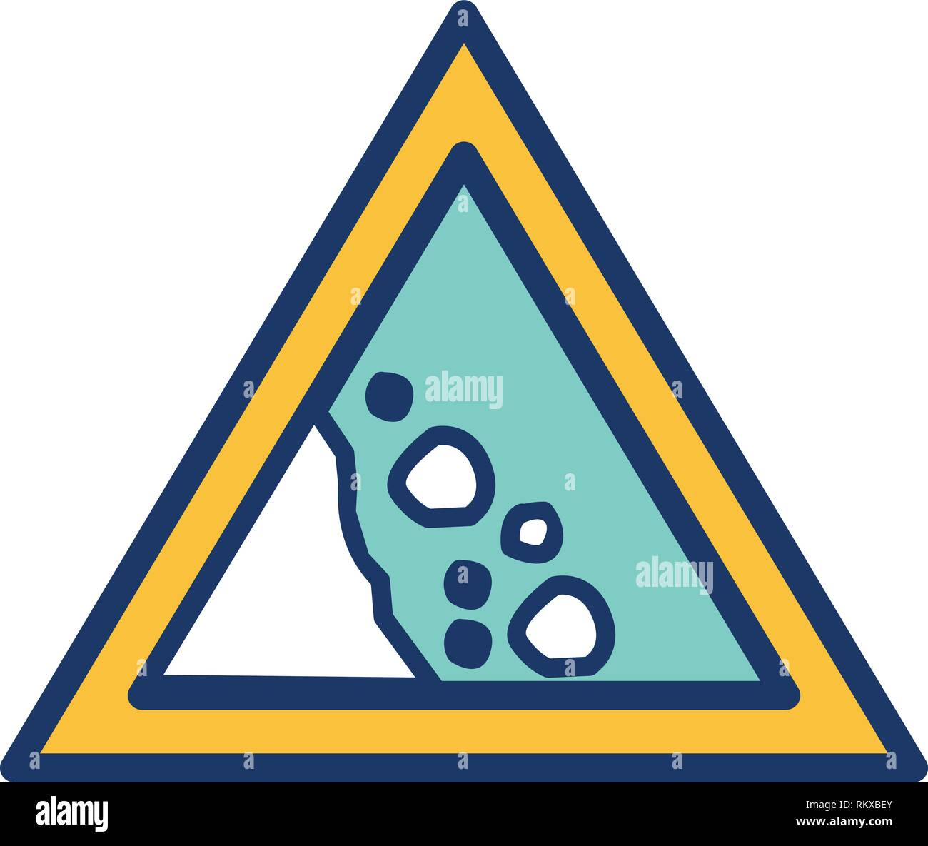 Vector Falling rock Icon Sign Icon Vector Illustration For Personal And ...