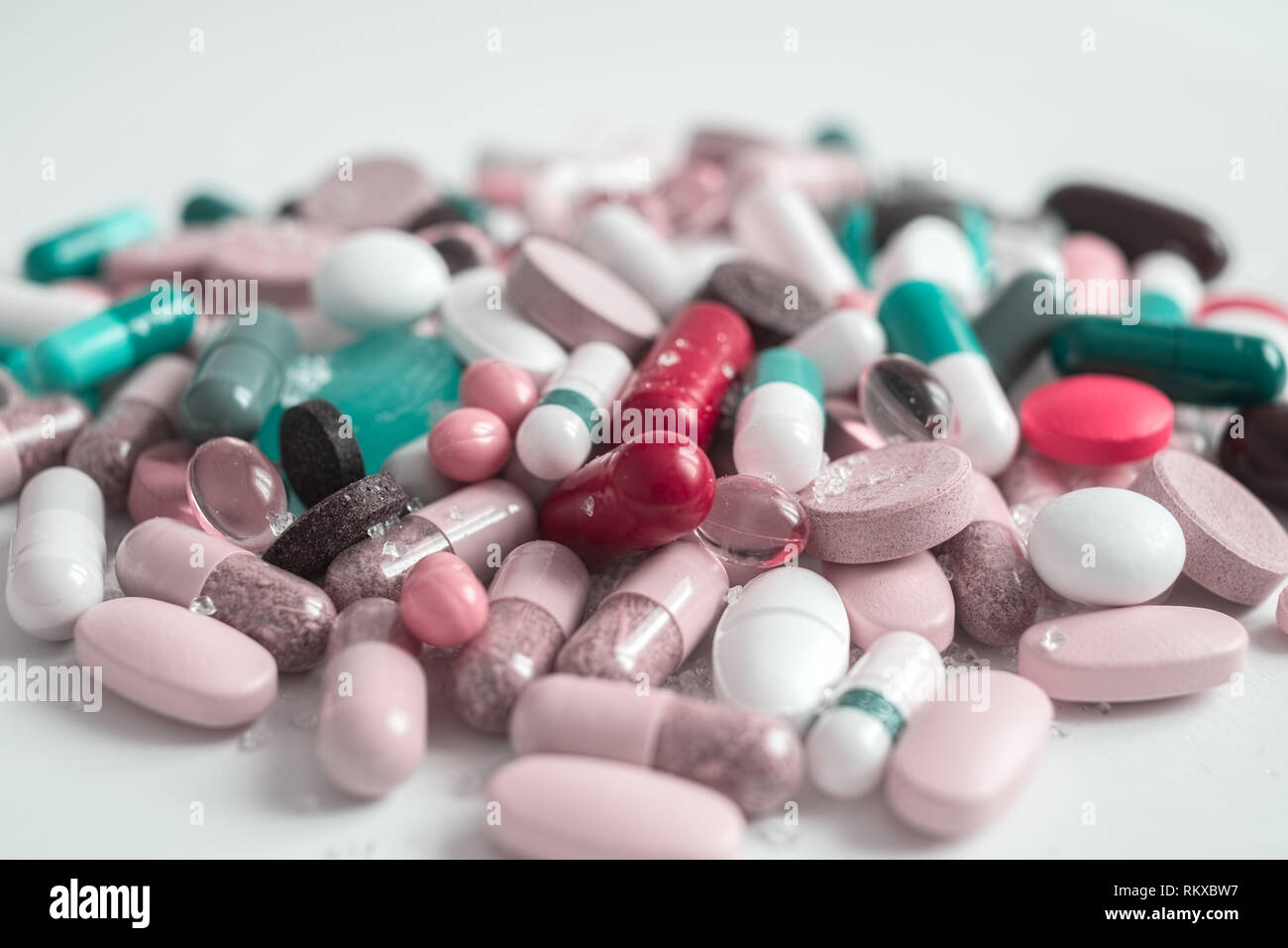 Drugs background.Pharmaceutical tablets, capsules, therapy drugs and ...