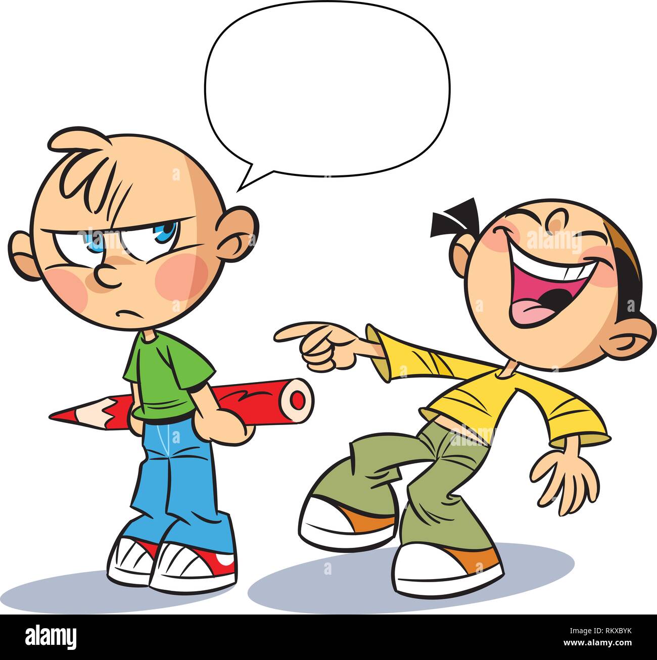 Mean Little Boy Cartoon