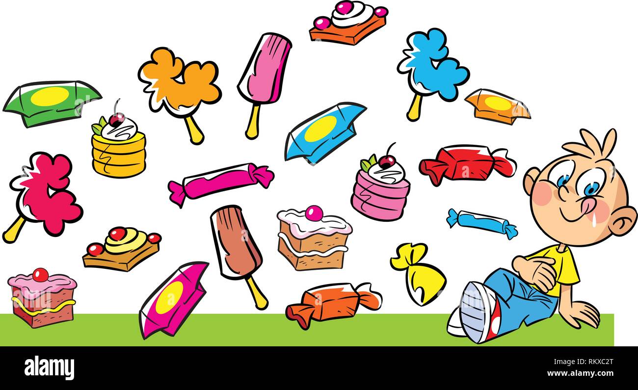 Gluttony cartoon hi-res stock photography and images - Alamy