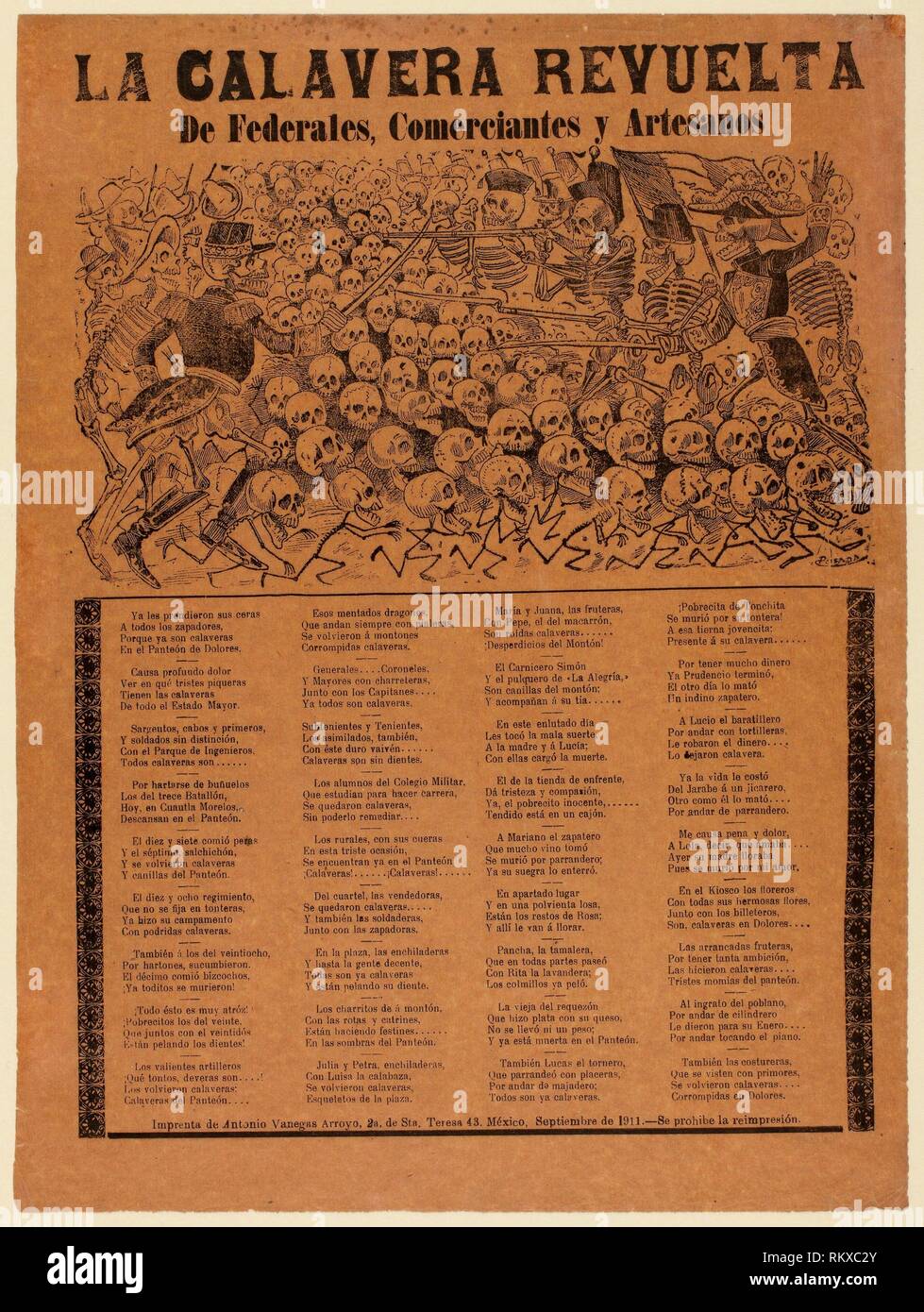 Jose Guadalupe Posada Calavera High Resolution Stock Photography and ...