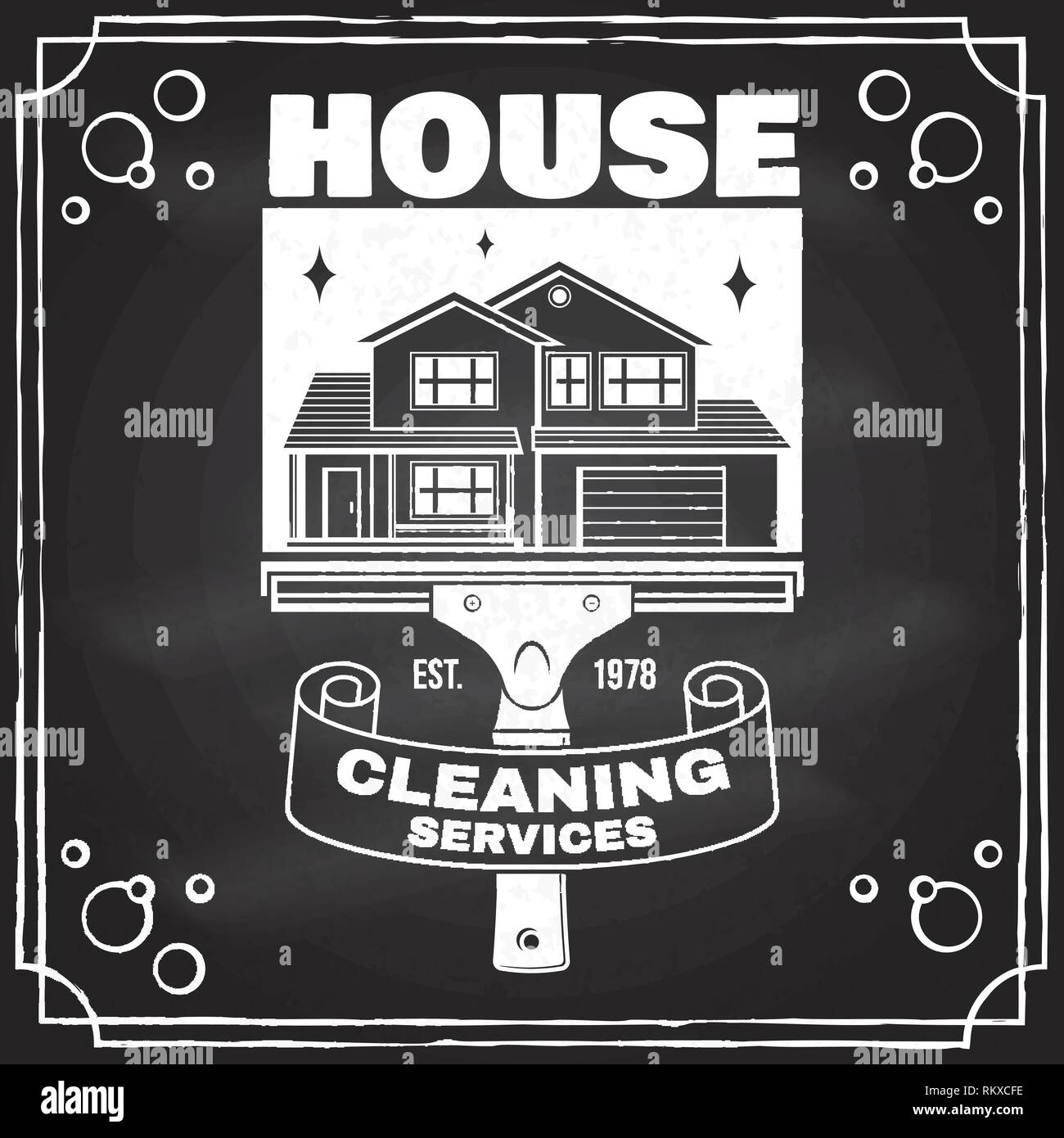 Cleaning company badge, emblem. Vector illustration. Concept for shirt ...