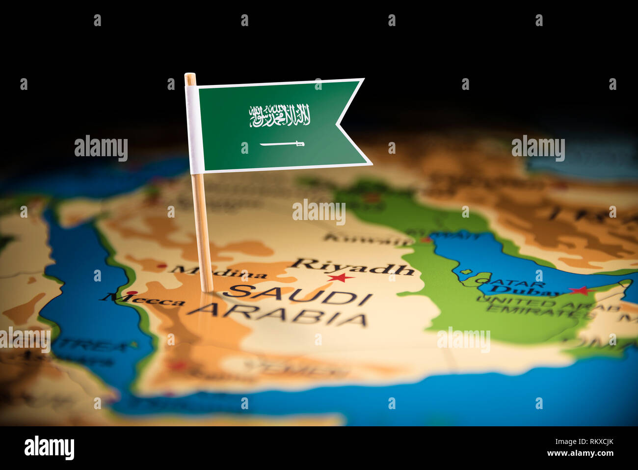 Saudi arabia map flag hi-res stock photography and images - Alamy