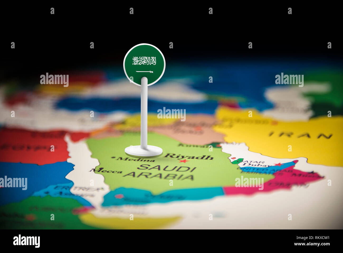 Saudi arabia map flag hi-res stock photography and images - Alamy