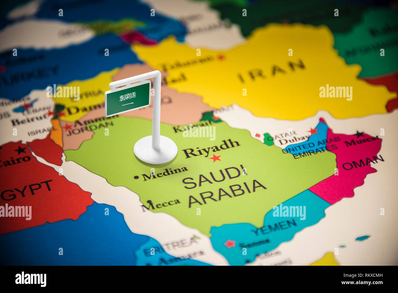 Saudi arabia political map capital hi-res stock photography and images ...