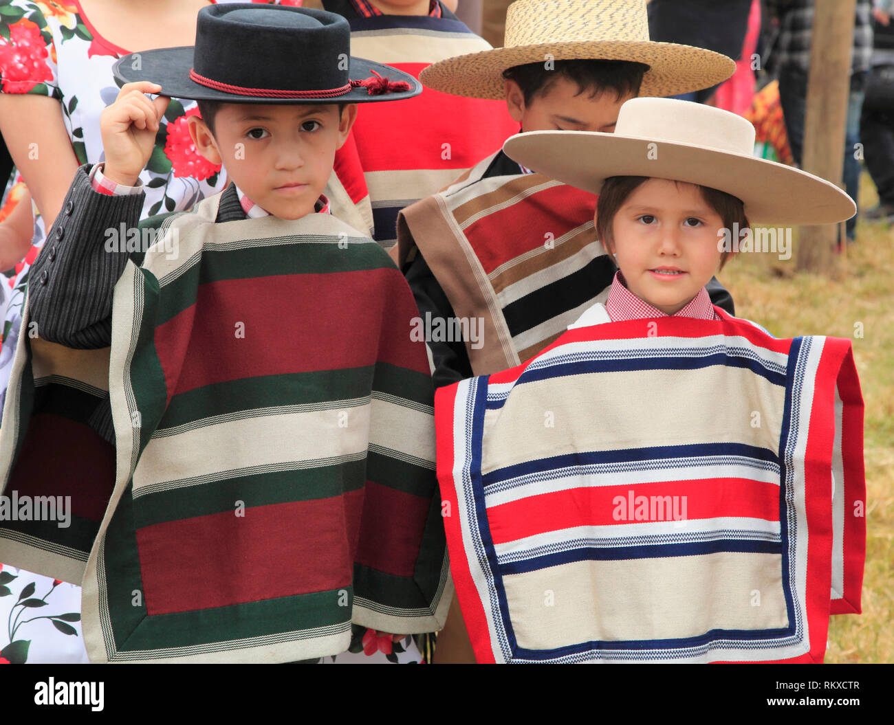 Chile, Lake District, Nueva Braunau, folklore festival, people Stock ...