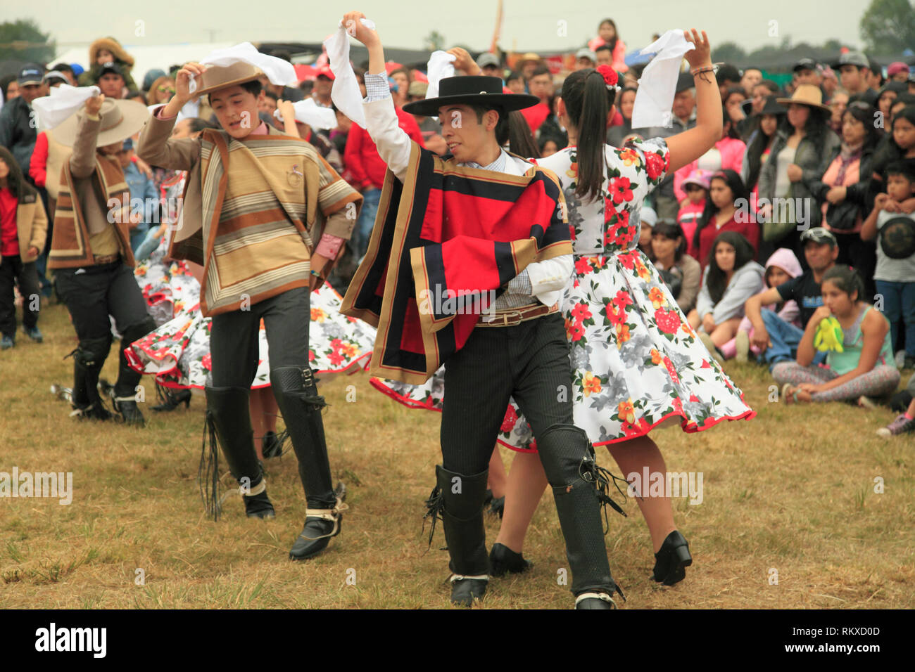 Chile, Lake District, Nueva Braunau, folklore festival, people, dancers ...