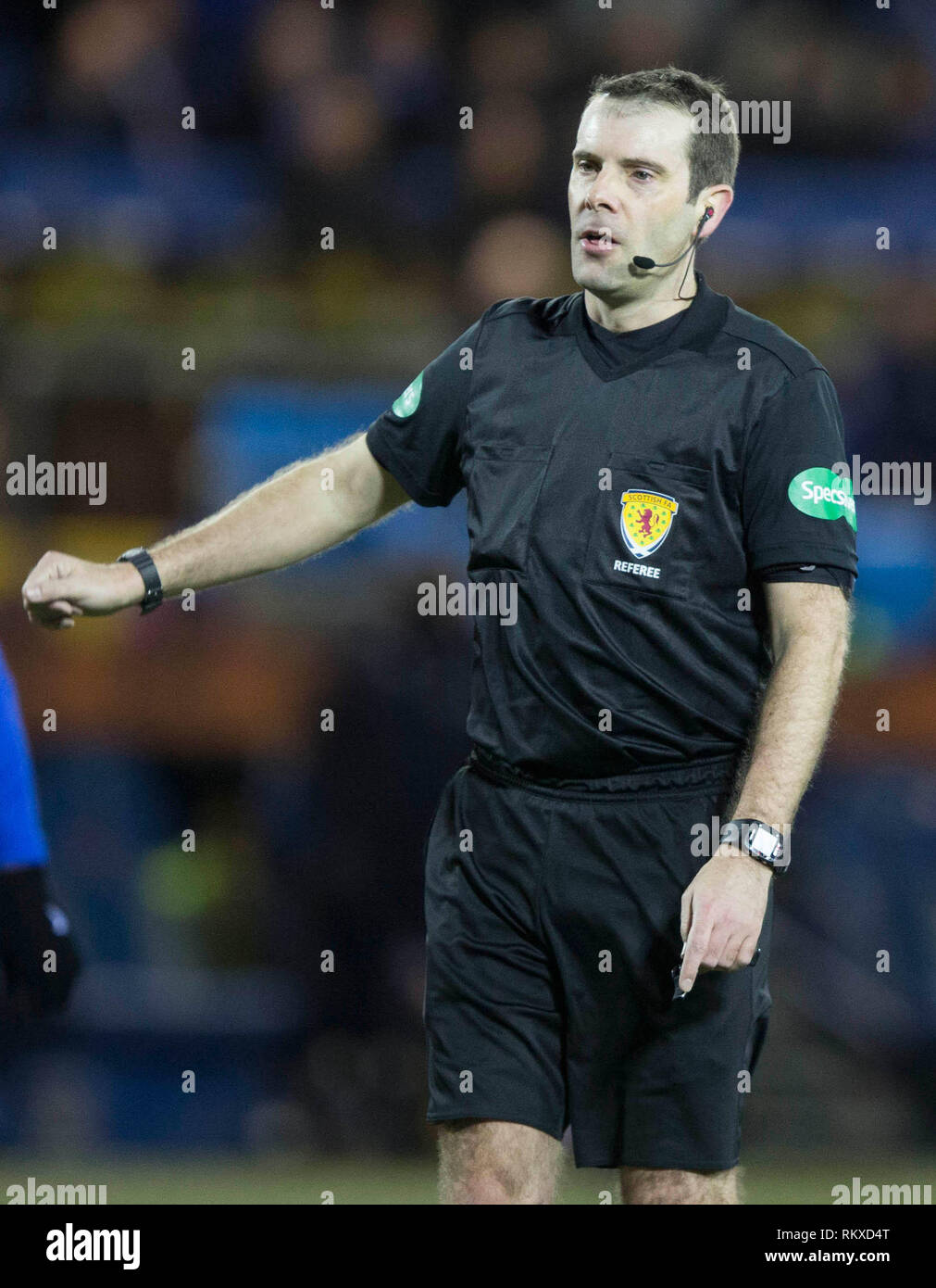 Referee Alan Muir during the William Hill Scottish Cup, fifth round ...
