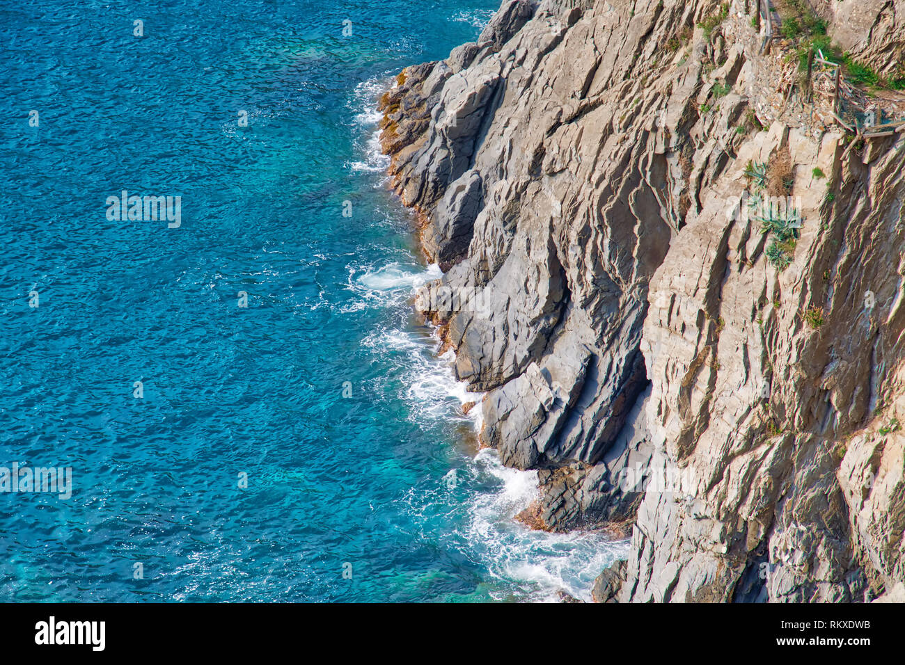 Manarola sea promenade overlooking scenic shoreline Stock Photo - Alamy