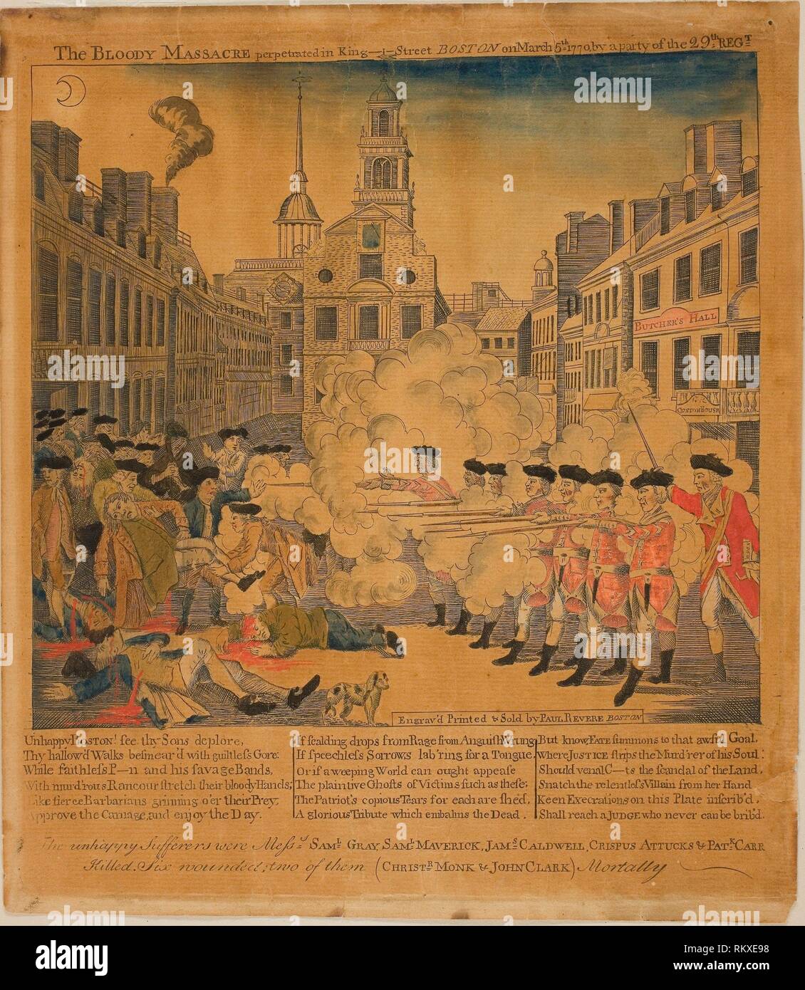 Paul revere engraving boston massacre hi-res stock photography and ...