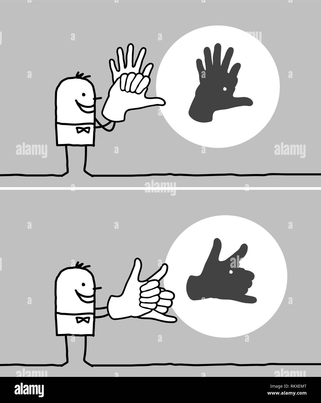 Cartoon shadow hi-res stock photography and images - Alamy