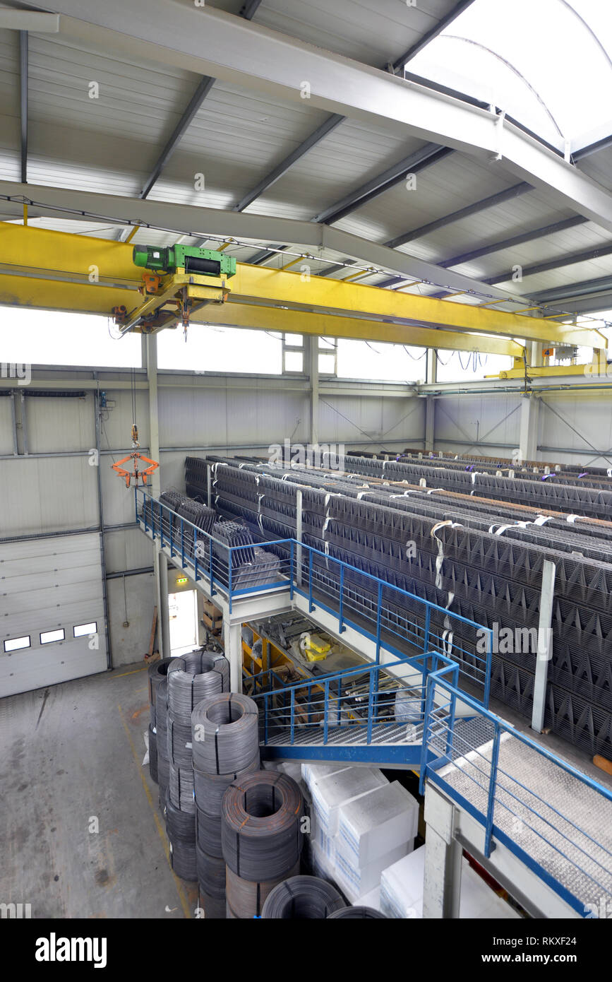 Berlin, Germany, february 28. 2012 - production of precast concrete ...