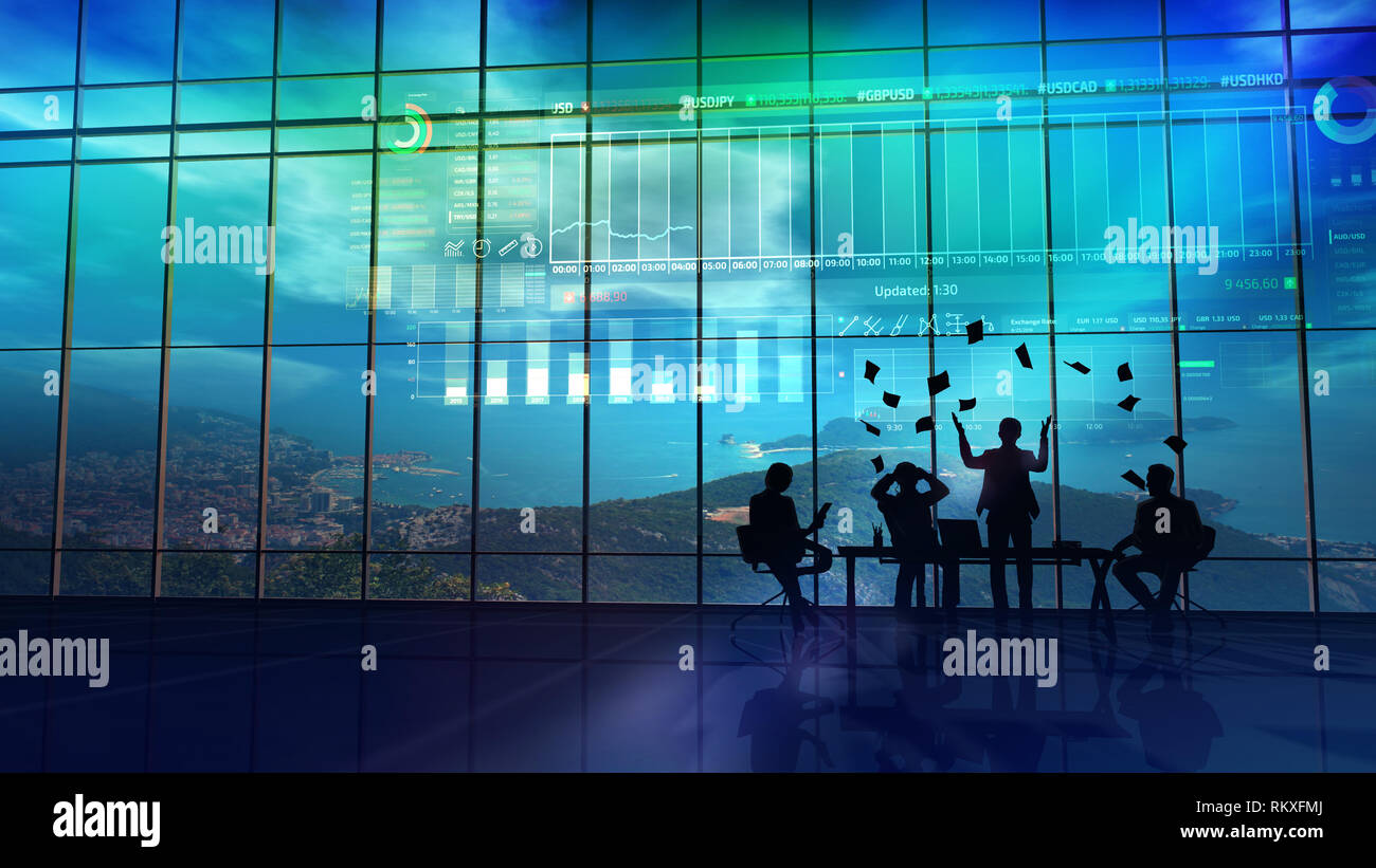 Success in trading on the stock exchange Stock Photo - Alamy