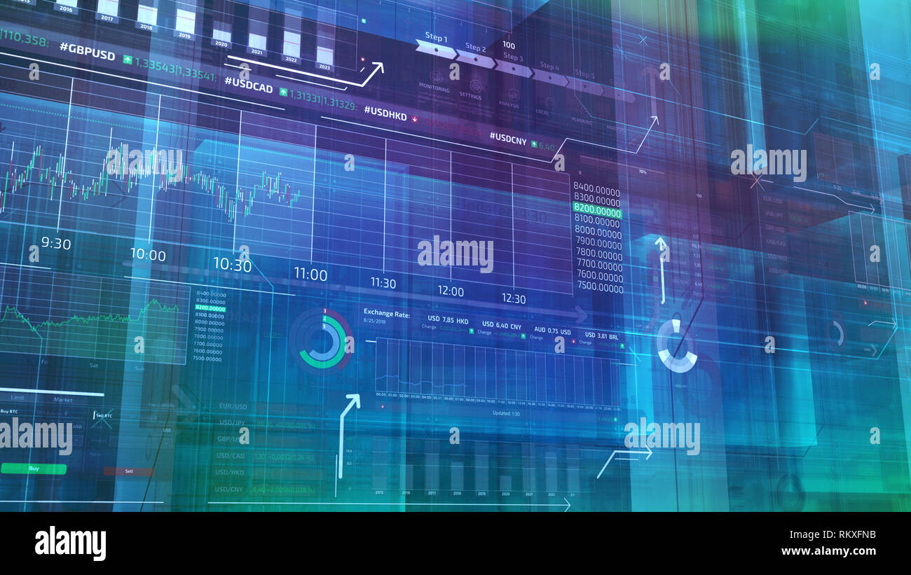 Corporate background with trading infographics Stock Photo - Alamy