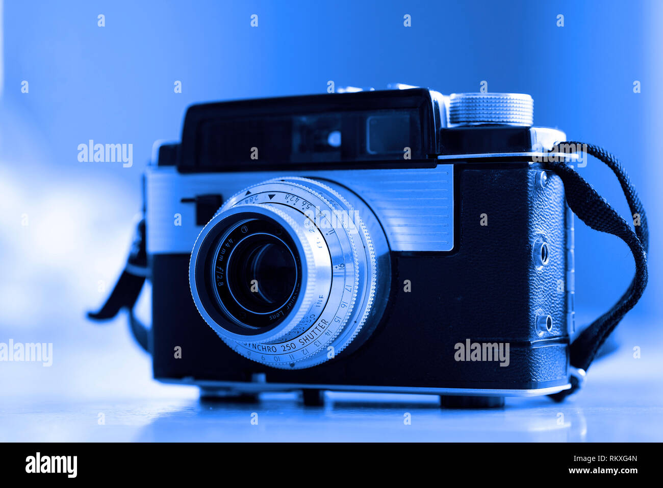 Old camera with a manual lens photography equipment for capturing ...