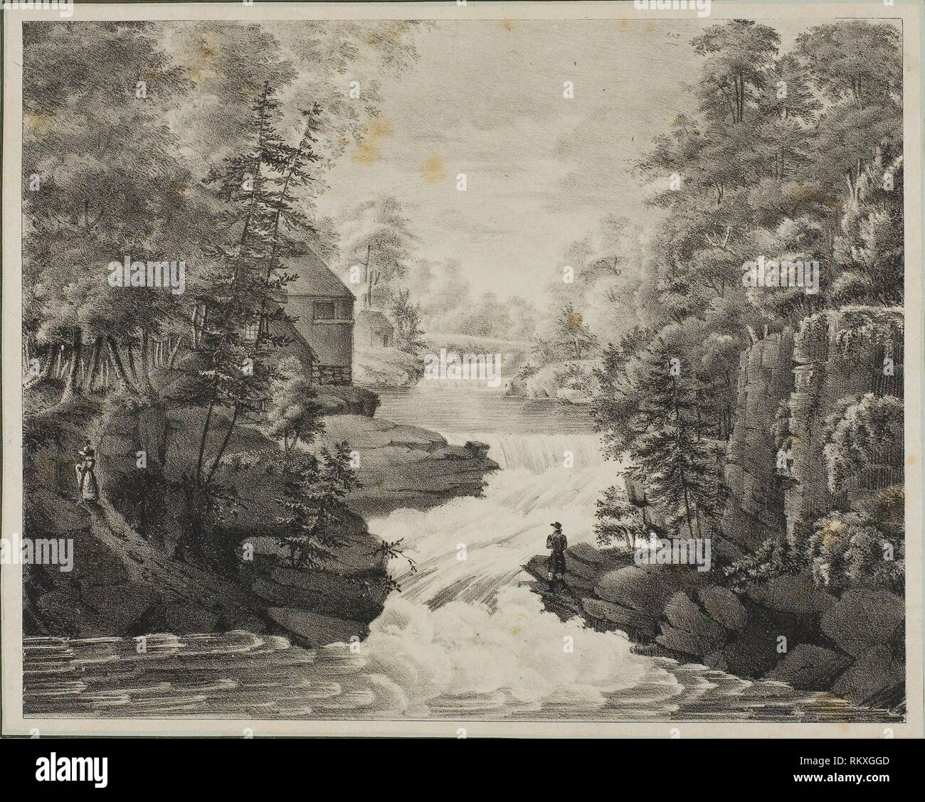 Landscape lithograph 1800s hi-res stock photography and images - Alamy