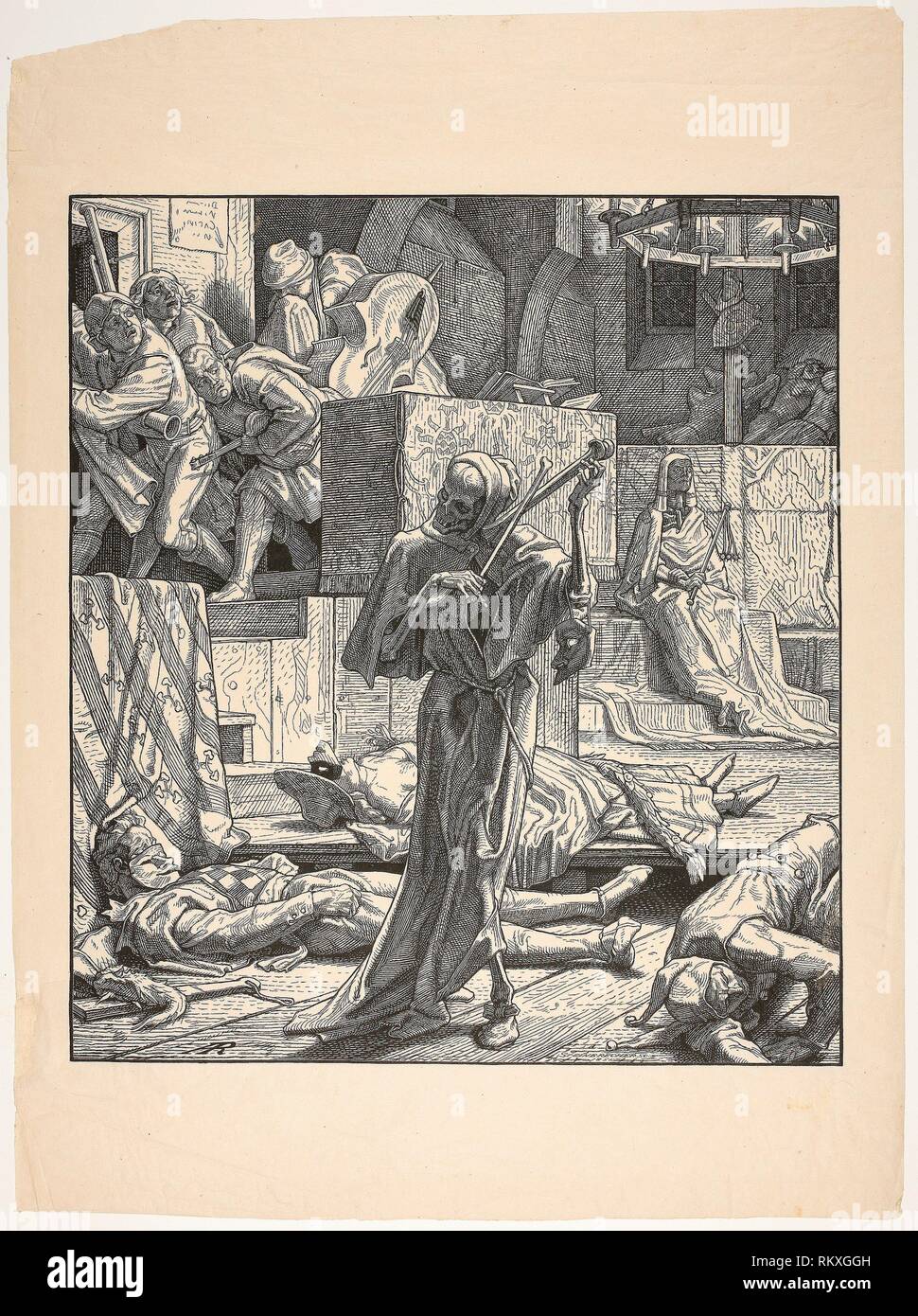 Woodcut by alfred rethel 1816 1859 hi-res stock photography and images ...