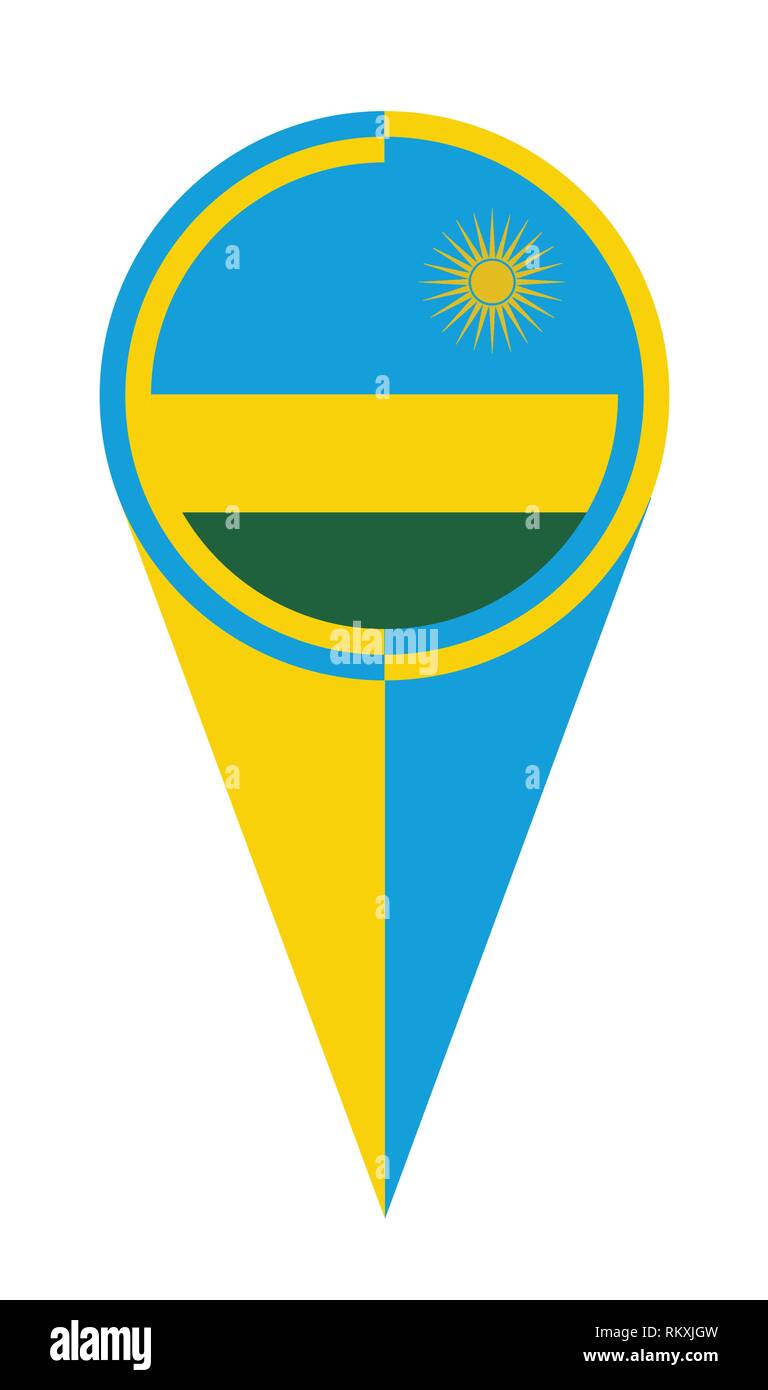 Rwanda map pointer pin icon location flag marker Stock Vector Image & Art - Alamy
