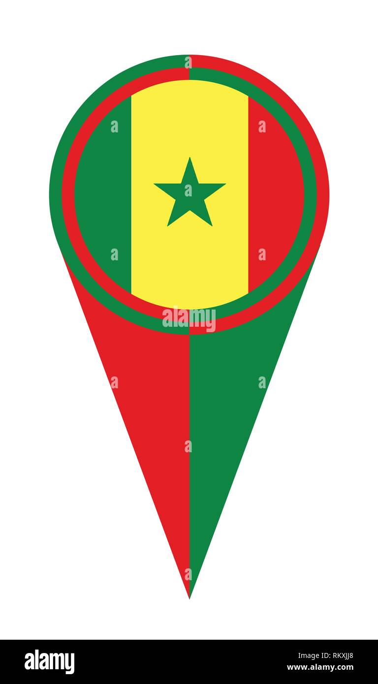 Senegal map vector Stock Vector Images - Alamy