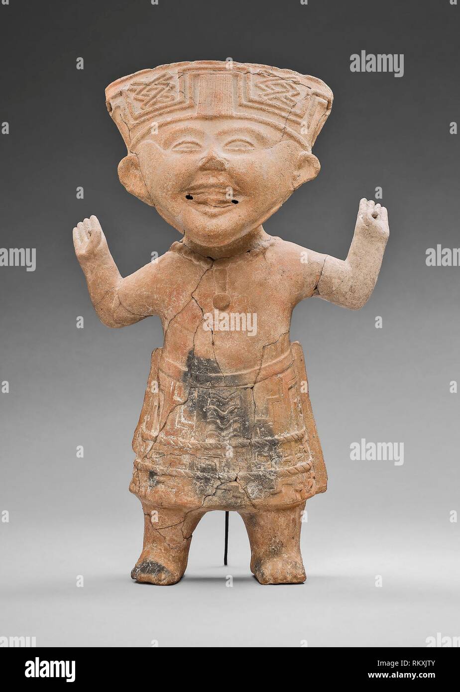 Standing, ""Smiling"" Figure with Hands Raised - A.D. 600/900 ...
