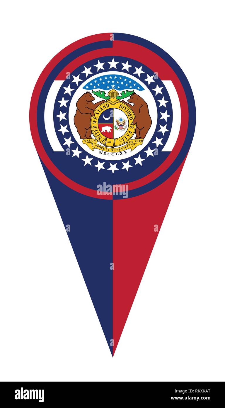 Missouri state flag location map hi-res stock photography and images ...
