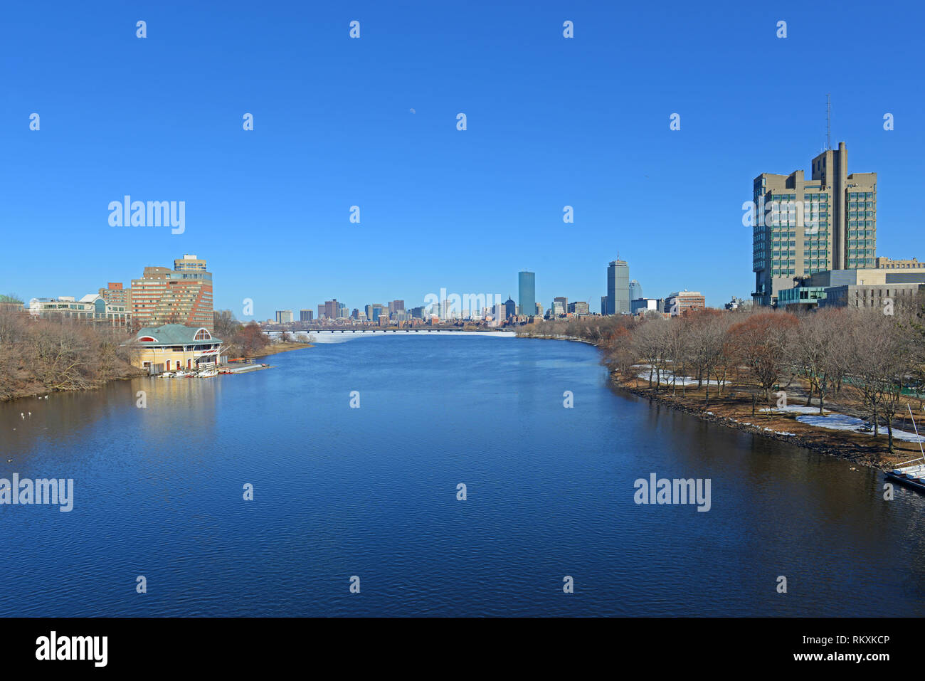 Boston John Hancock Tower and Prudential Center with Back Bay Skyline ...