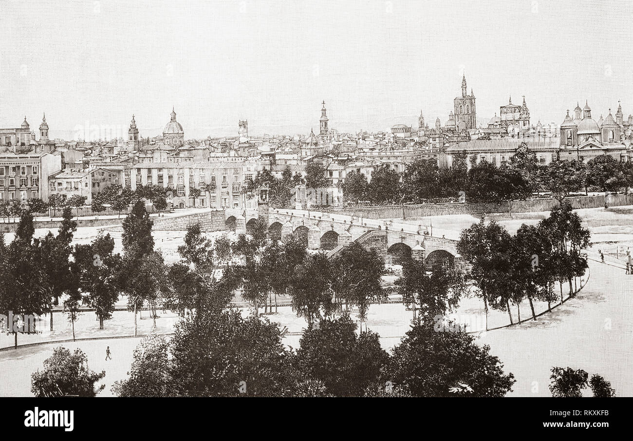 Valencia, Spain, seen here in the 19th century. From La Ilustracion ...