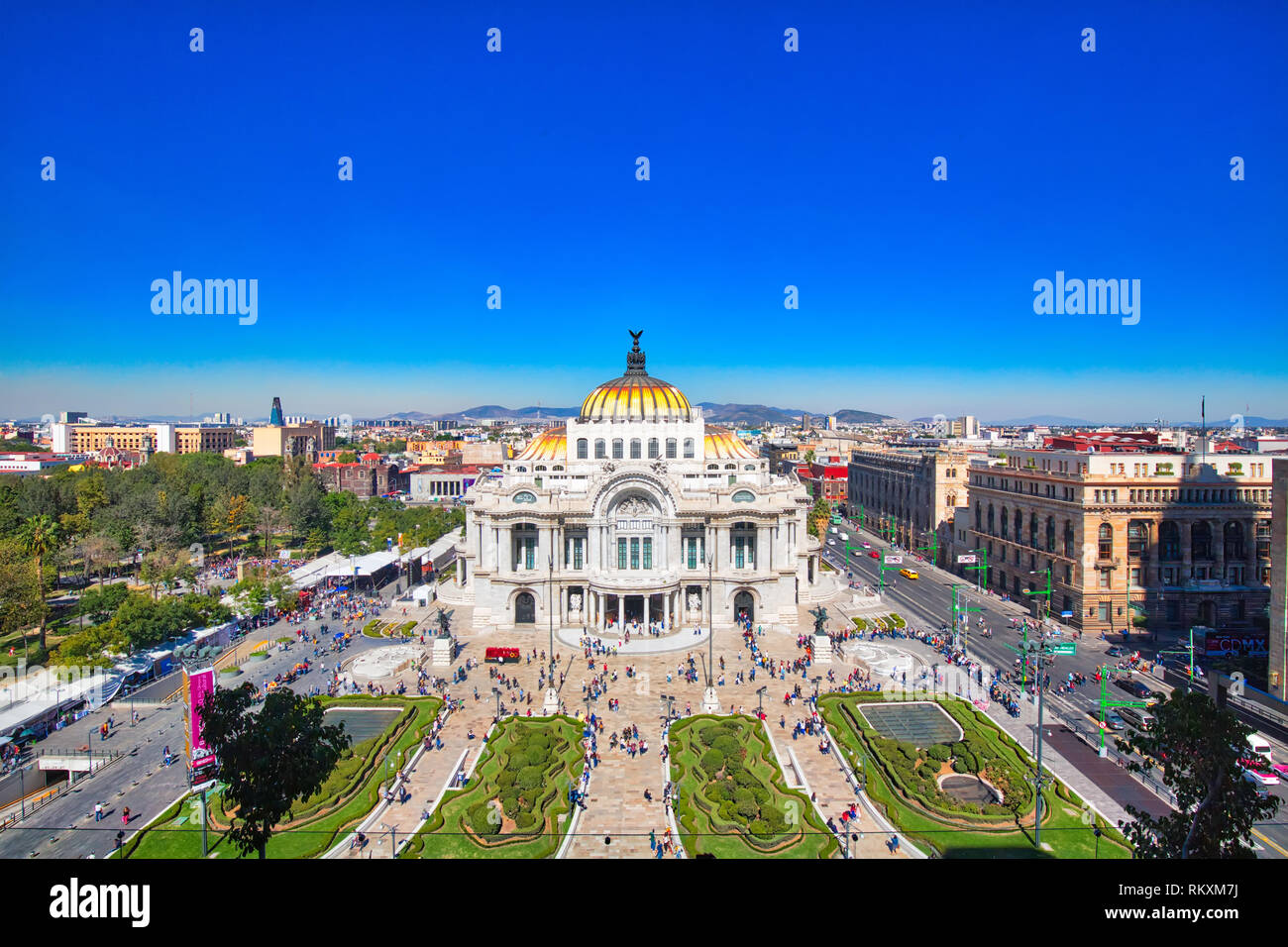 Mexico City, Mexico-2 December, 2018: Landmark Palace of Fine Arts ...