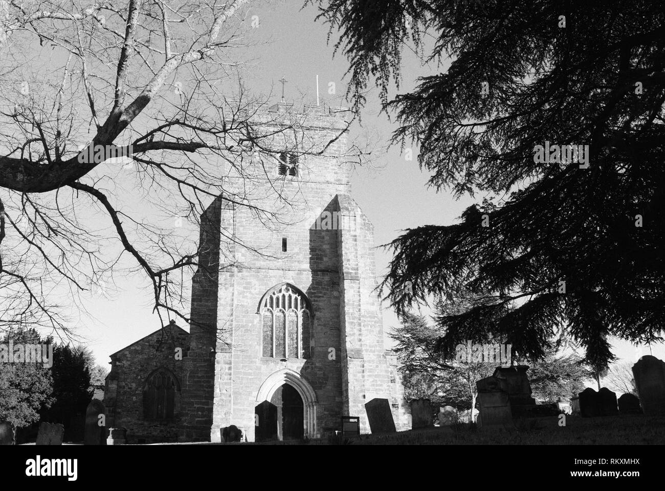 The tower of St Mary's church at Battle, East Sussex, South East ...