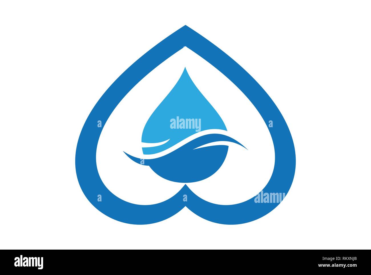 Heart water beach love shape Stock Vector Images - Alamy