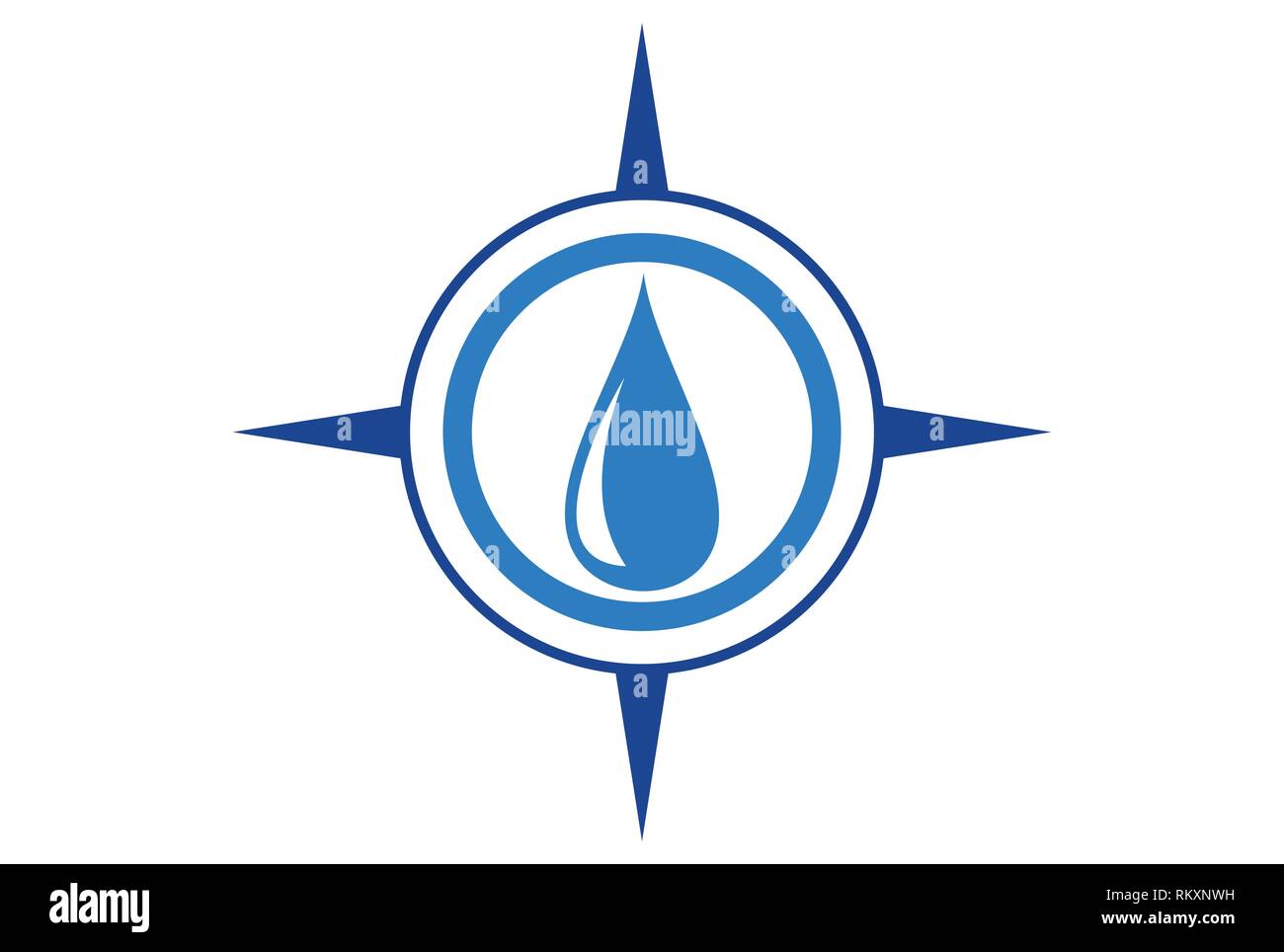 water abstract compass logo Stock Vector Image & Art - Alamy