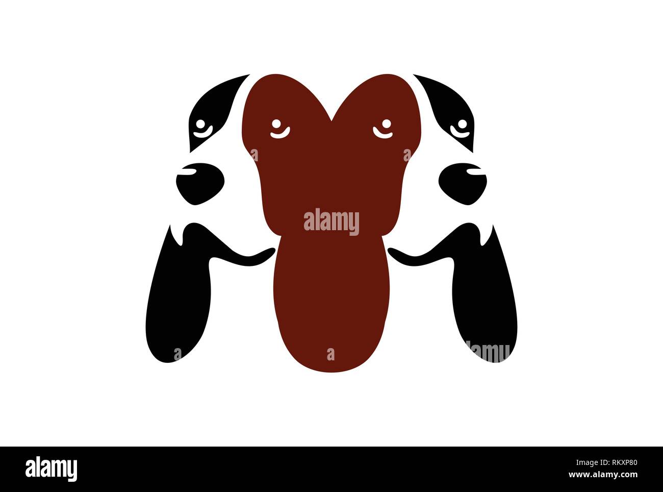 head dog letter m logo icon concept Stock Vector Image & Art - Alamy