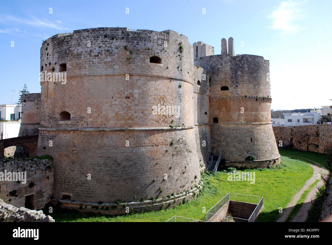 castle in otranto city on the adriatic sea tip to the easternmost Italy ...