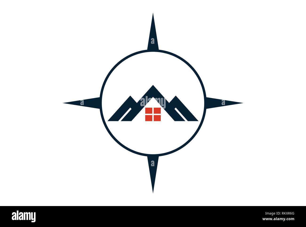 residence home estate house compass logo Stock Vector Image & Art - Alamy