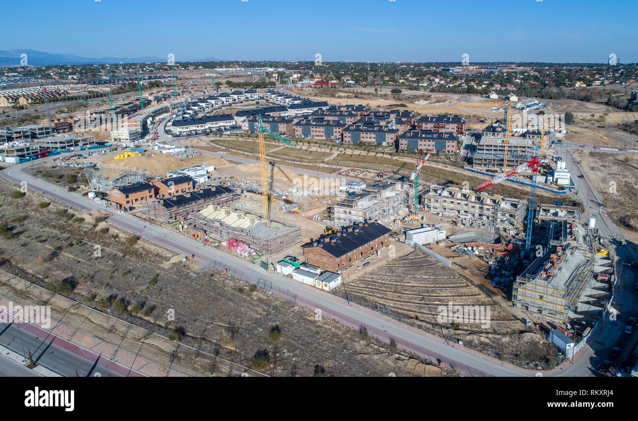 Aerial photography of construction in Spain Stock Photo - Alamy