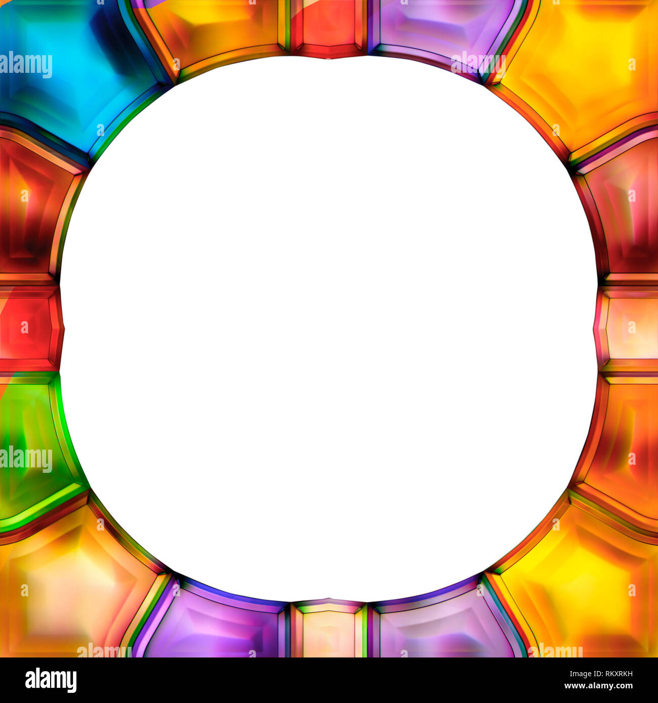 Stylish frame for photo. colored border background pattern Stock Photo ...