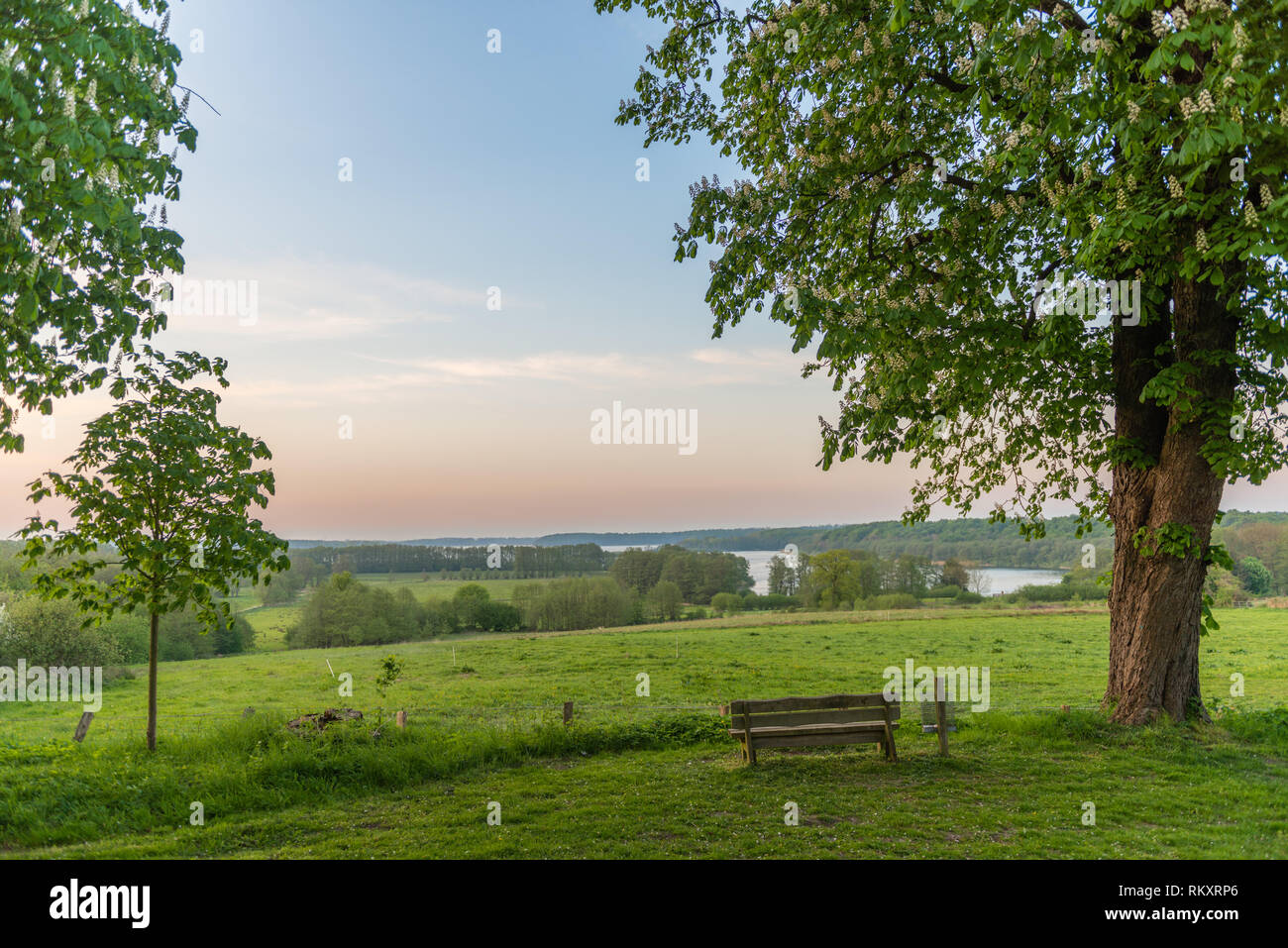 Lake Westensee, district of Rendsburg-Eckernfoerde, Schleswig-Holstein ...