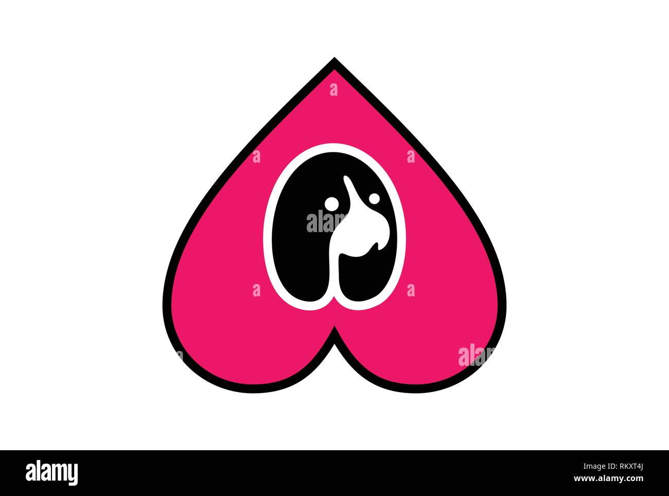 love dog logo icon concept Stock Vector Image & Art - Alamy