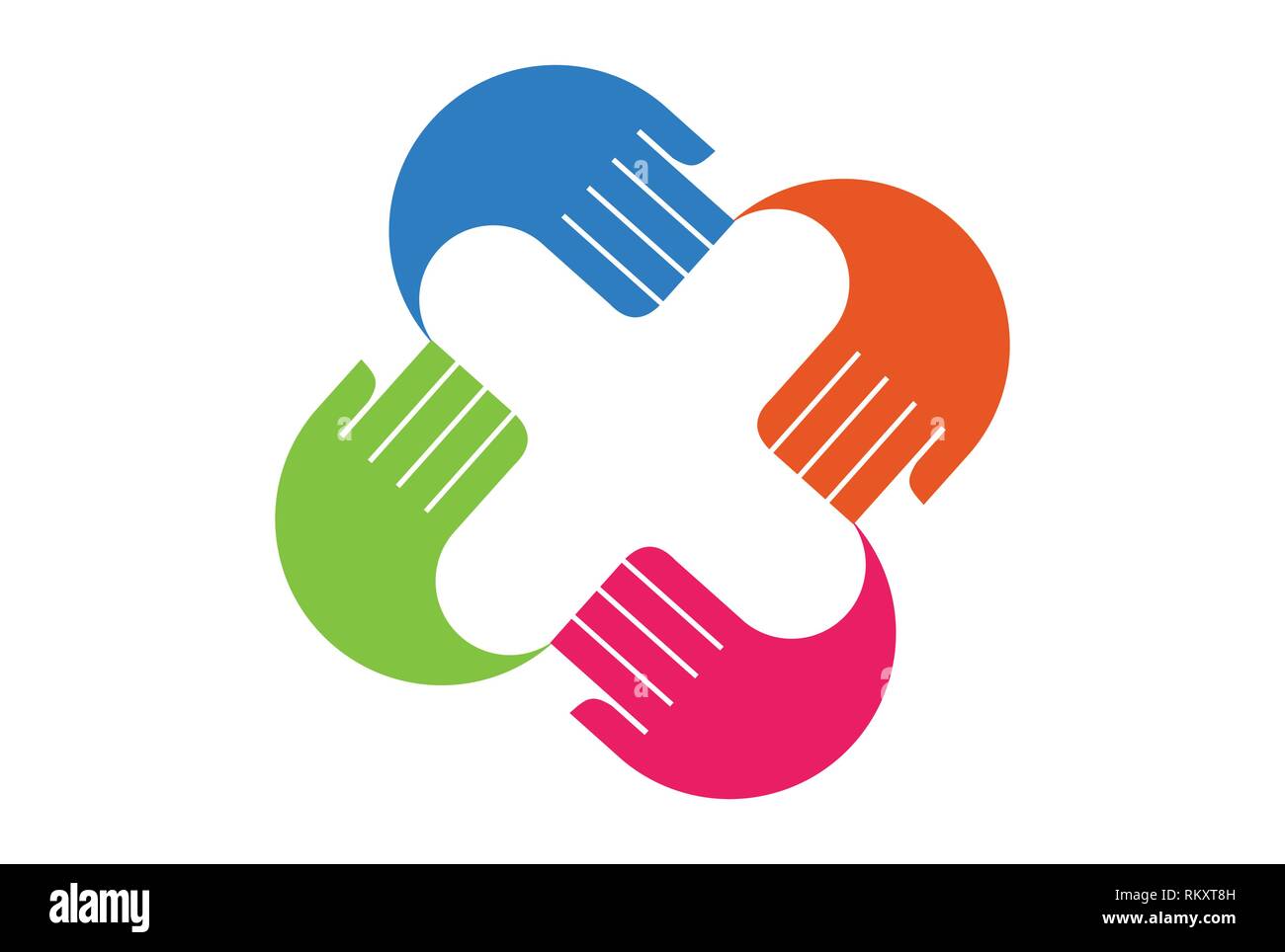 letter x hand fingers color logo icon Stock Vector Image & Art - Alamy