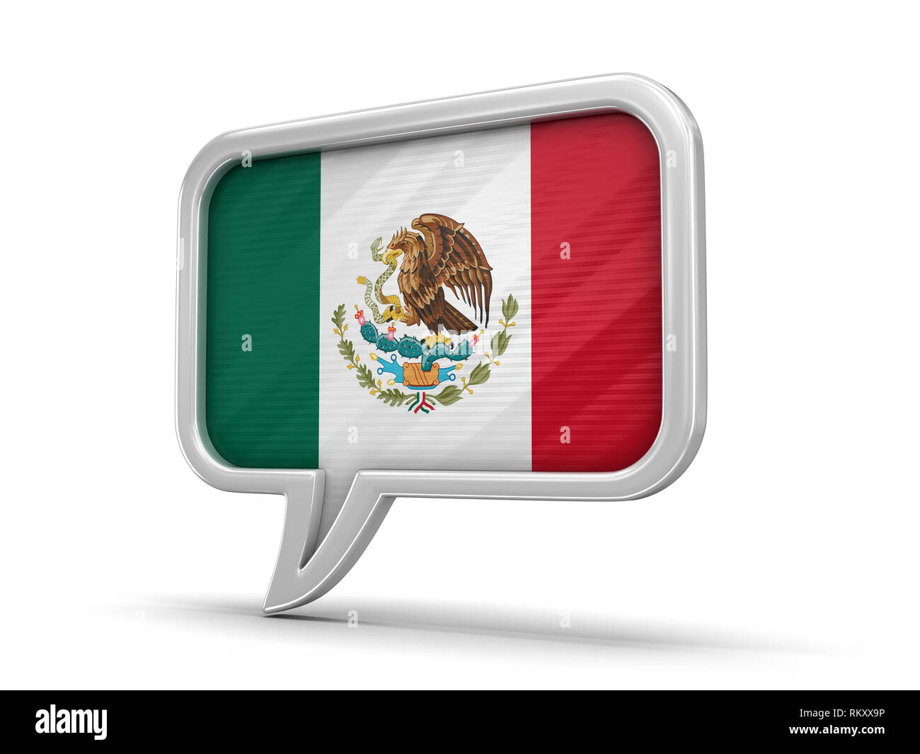 Speech bubbles with flag. Image with clipping path Stock Photo - Alamy