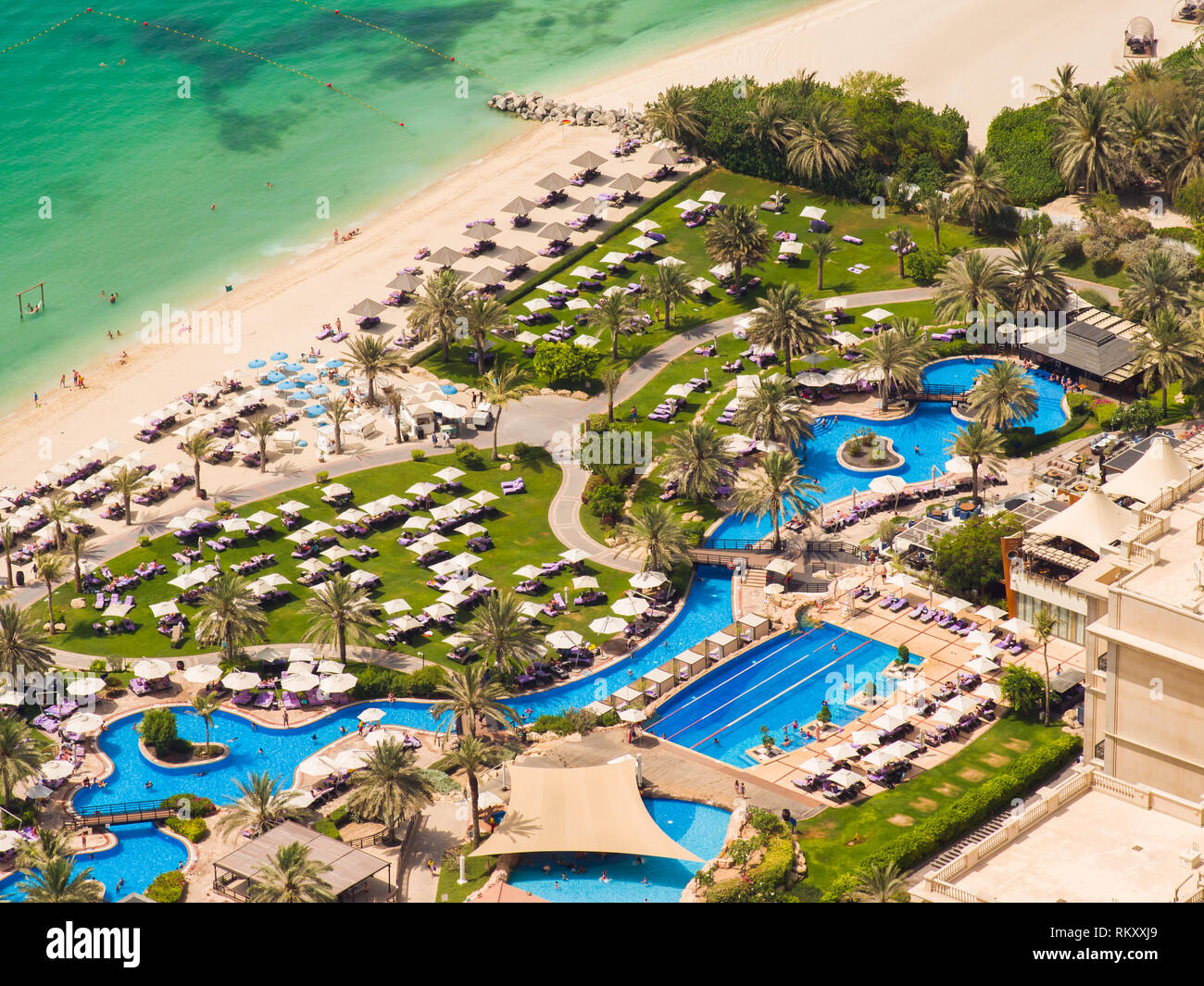 Jumeirah beach hotel pool hi-res stock photography and images - Alamy