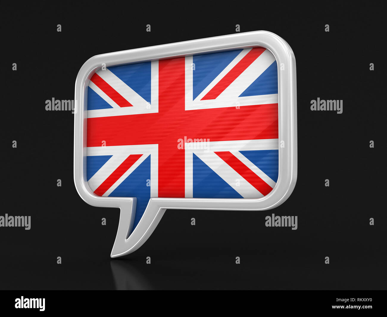 Speech bubbles with flag. Image with clipping path Stock Photo - Alamy