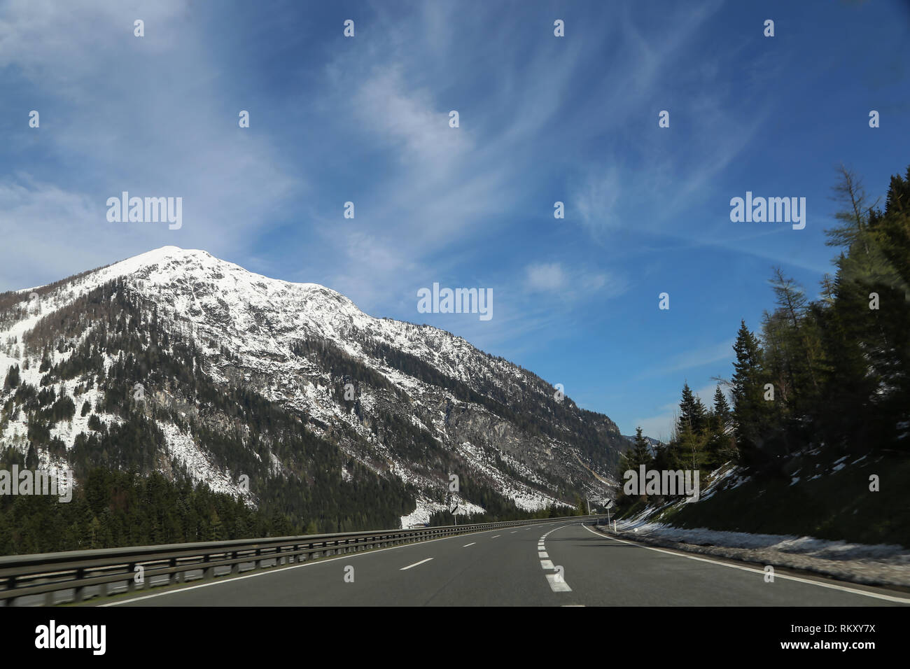 Motorway in the Alps (Austria Stock Photo - Alamy