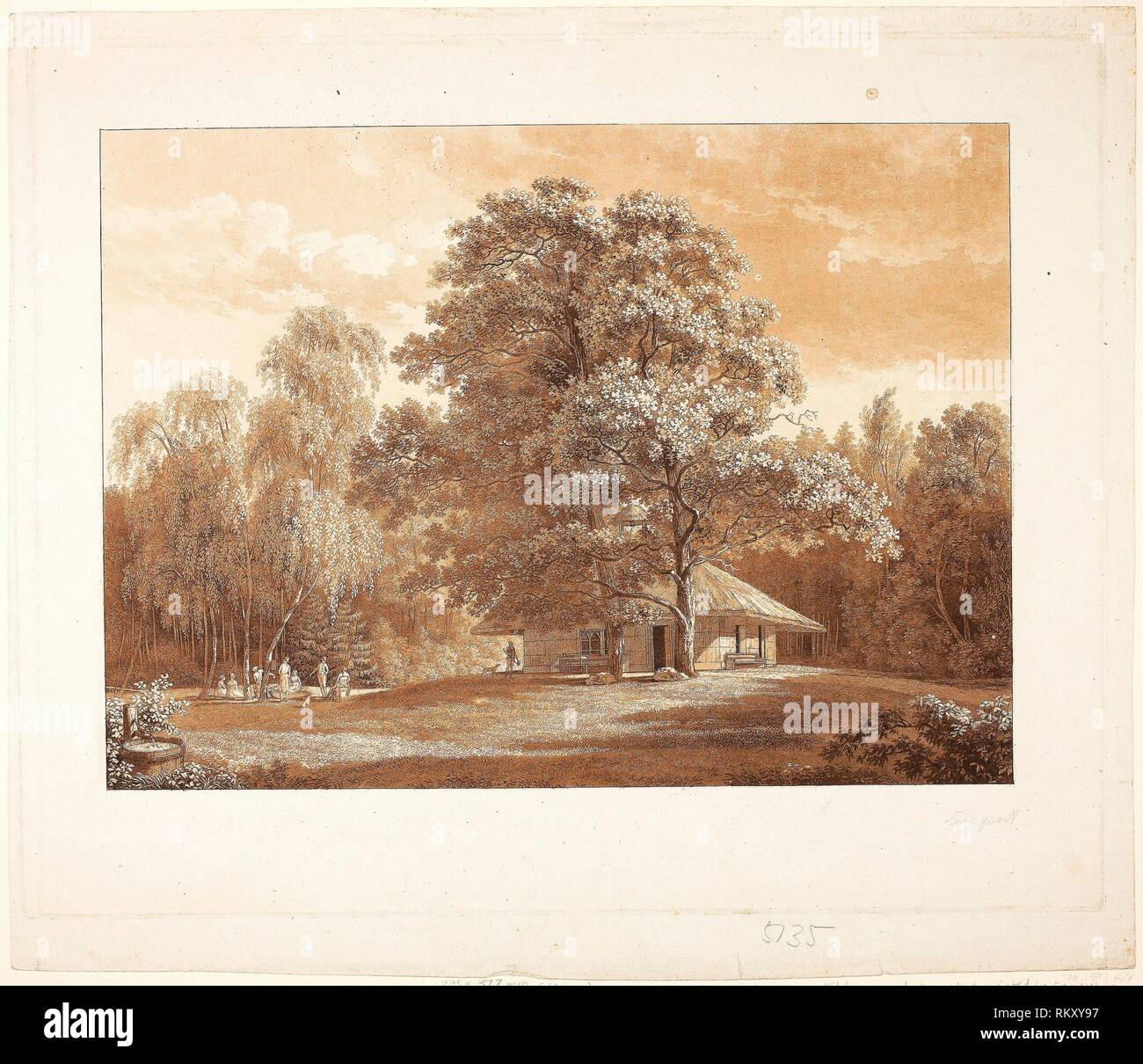 Shelter in the Park (recto); The Pyramid (verso) - c. 1800 - Carl ...