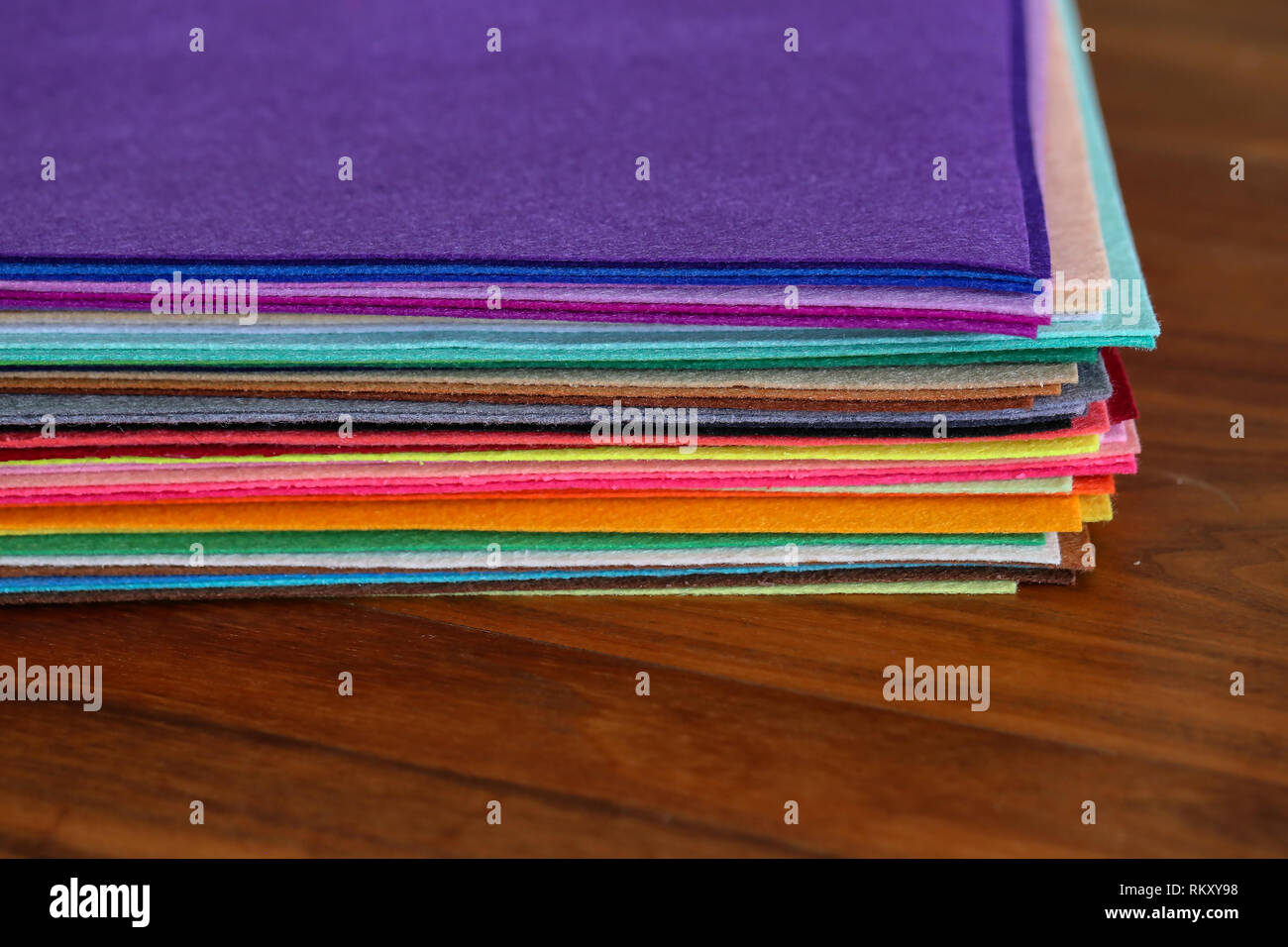 Felt of sheet of different colors Stock Photo - Alamy