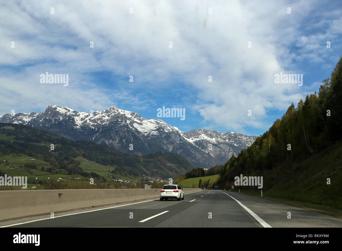 Motorway in the Alps (Austria Stock Photo - Alamy
