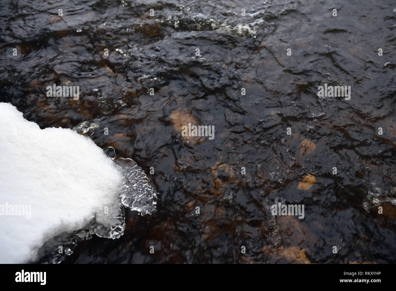 Spring melting of ice and the flow of water Stock Photo - Alamy