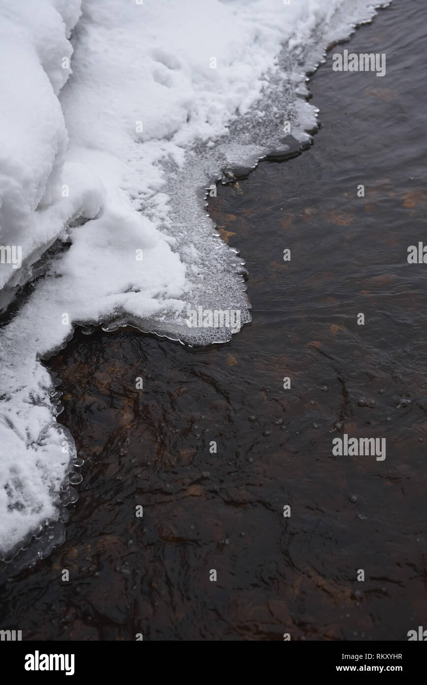Spring melting of ice and the flow of water Stock Photo - Alamy