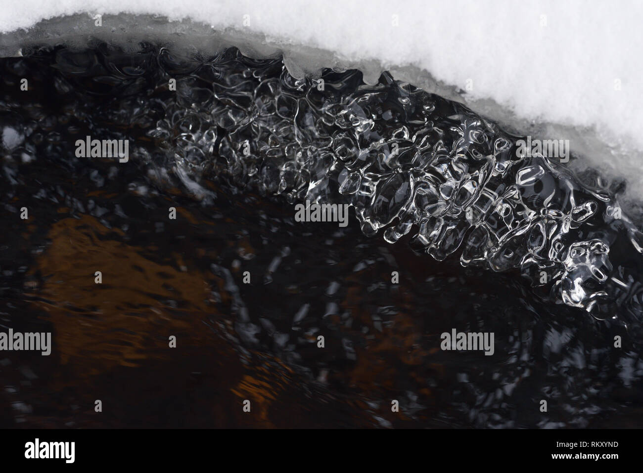 Spring melting of ice and the flow of water Stock Photo - Alamy