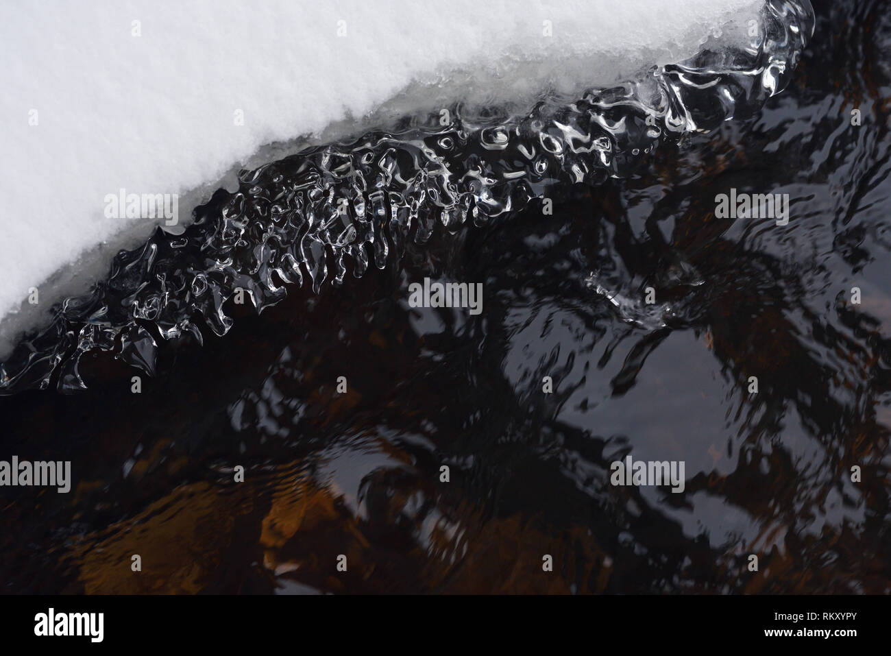 Spring melting of ice and the flow of water Stock Photo - Alamy